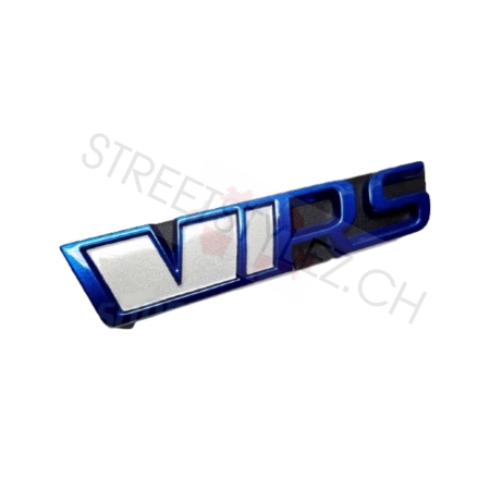 Skoda VRS lettering emblem for the radiator grille RACE BLUE / BLACK ...