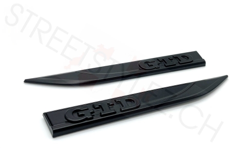 VW Golf 7 (5G) GTD fender lettering Black SET - StreetStylez.ch - Your ...