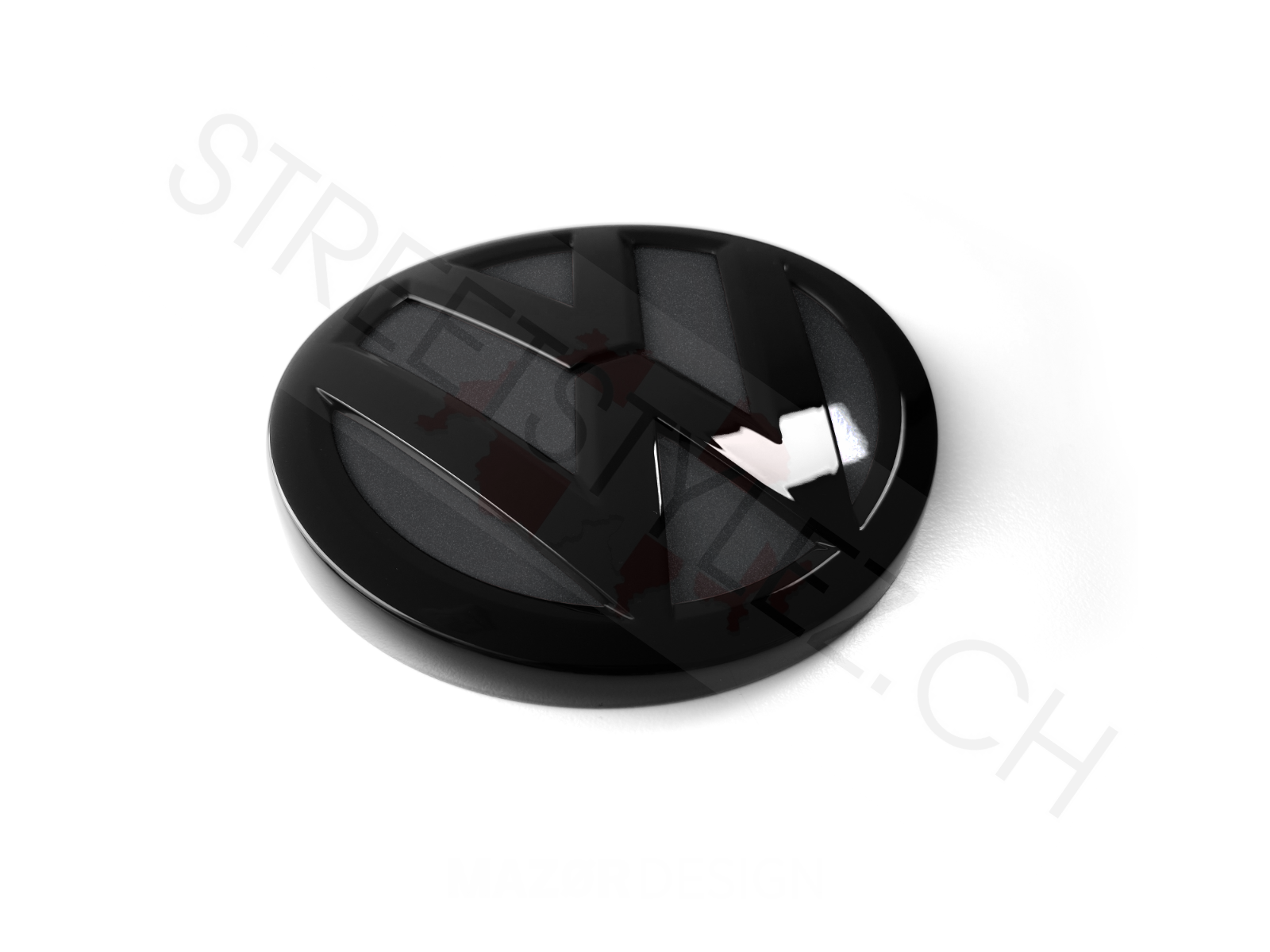 VW Golf 7 (5G) R GTI TCR Rear Emblem Black Background Plate COLOR ...